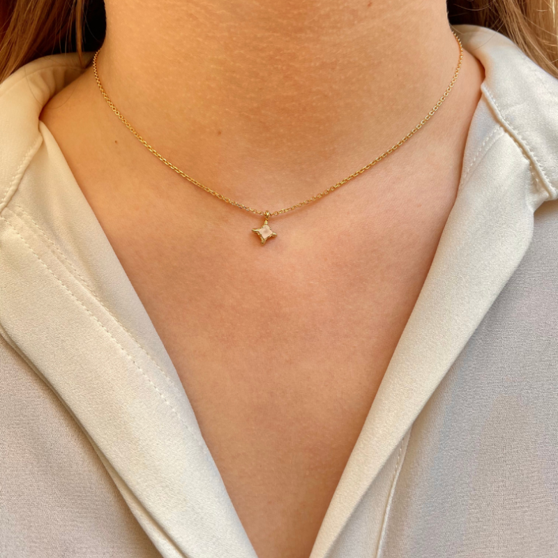 Ras de cou labradorite blanche - Accessoir'in