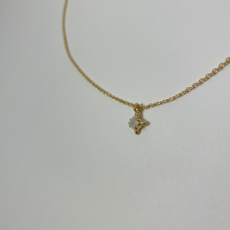 Ras de cou labradorite blanche - Accessoir'in